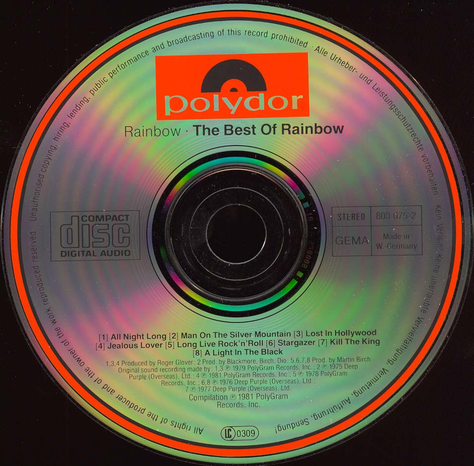 Tapio's Ronnie James Dio Pages: Rainbow Compilation CD Discography