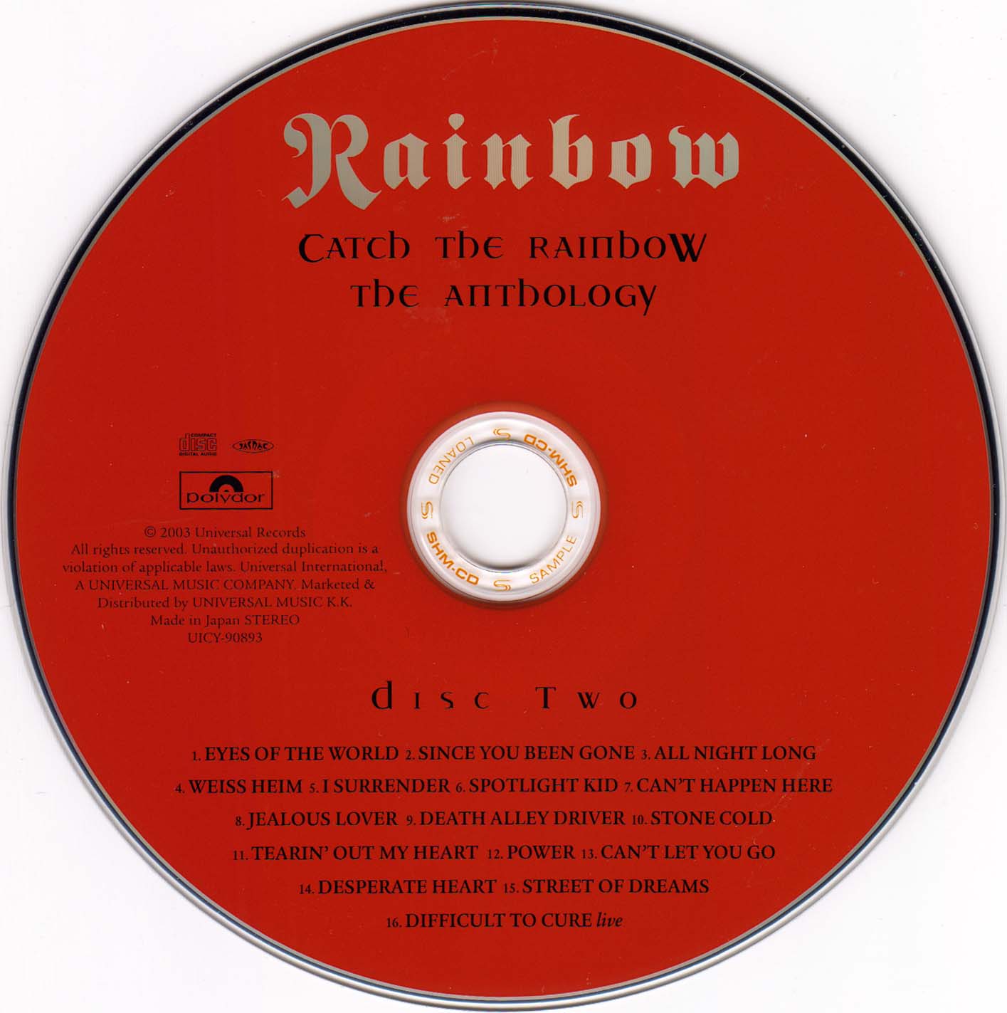 Tapio's Ronnie James Dio Pages: Rainbow Compilation CD Discography