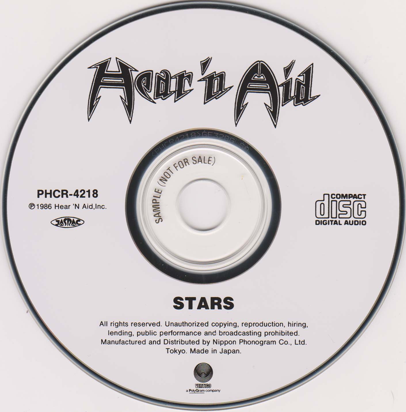 Tapio's Ronnie James Dio Pages: Hear 'N Aid CD Discography