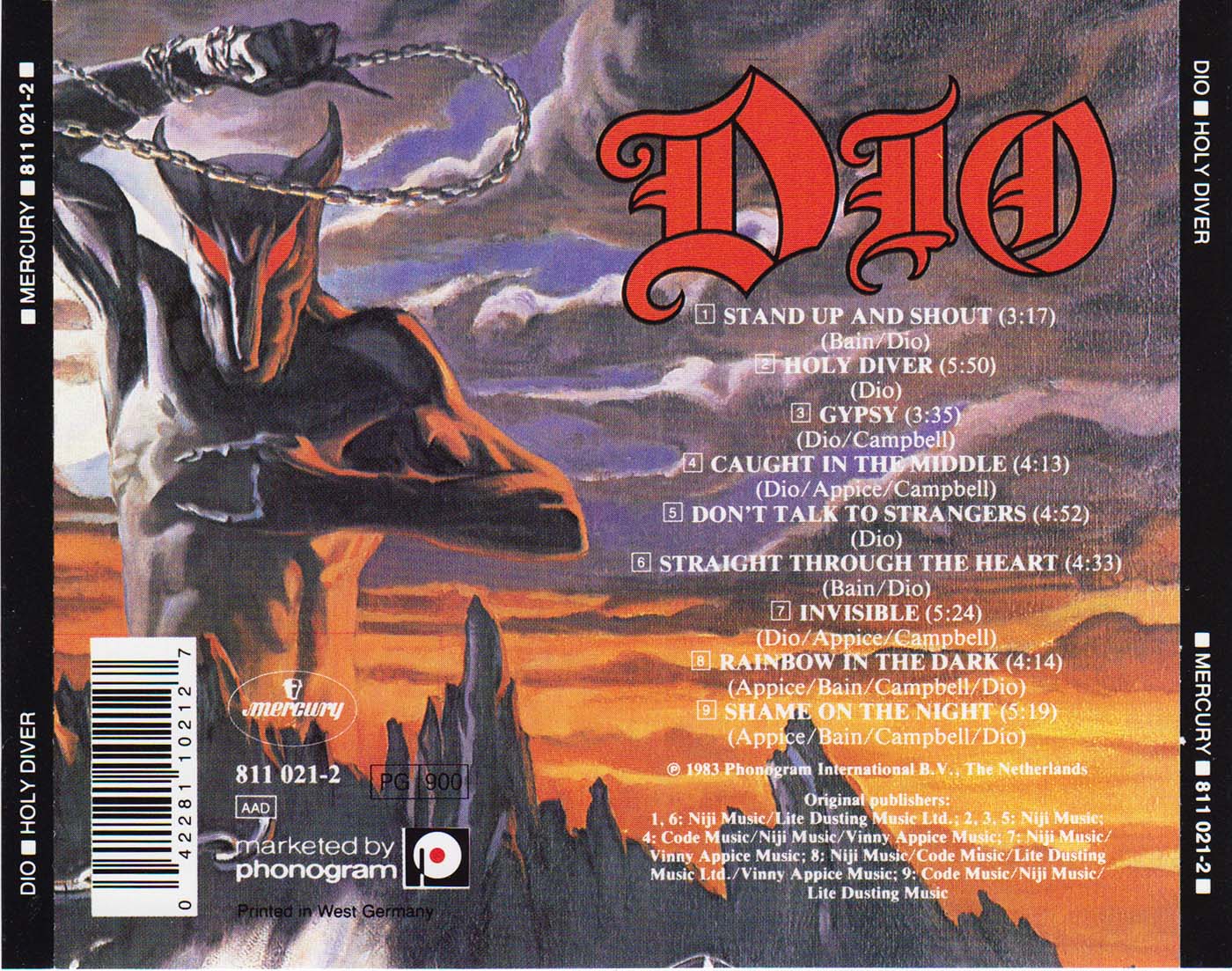 Tapio's Ronnie James Dio Pages: Dio CD Discography, October 1982-May 1983