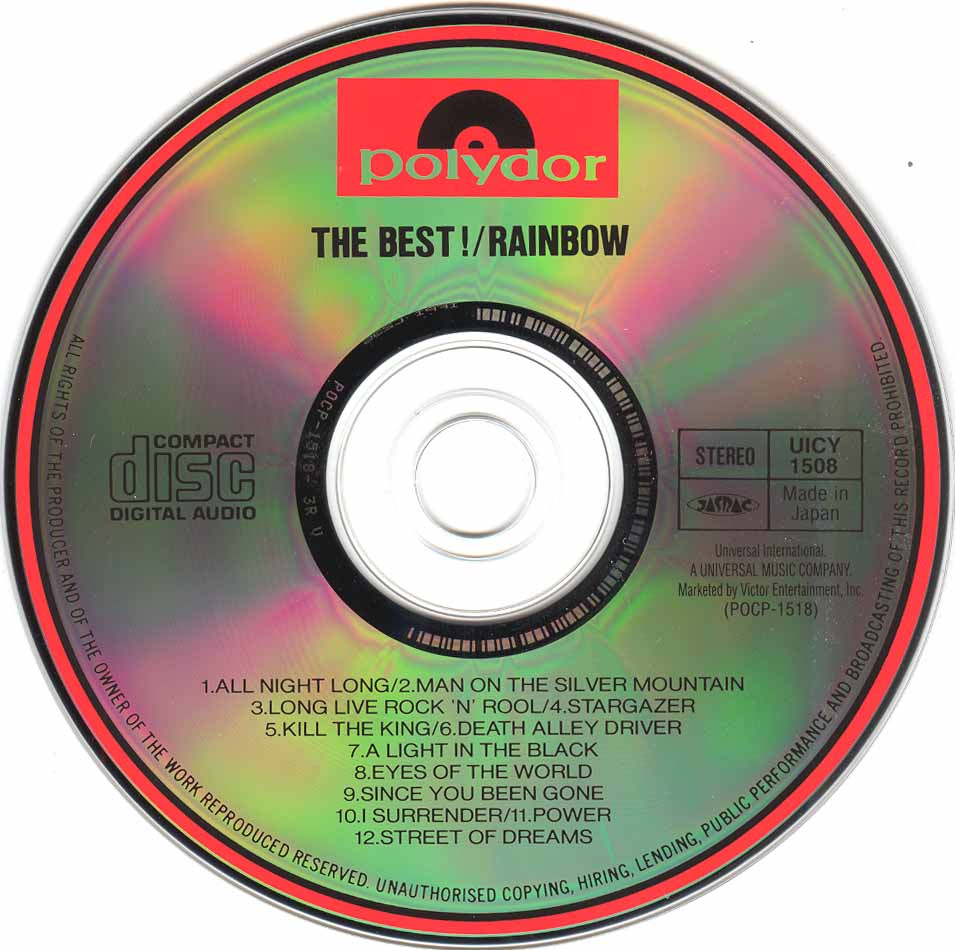 Tapio's Ronnie James Dio Pages: Rainbow Compilation CD Discography